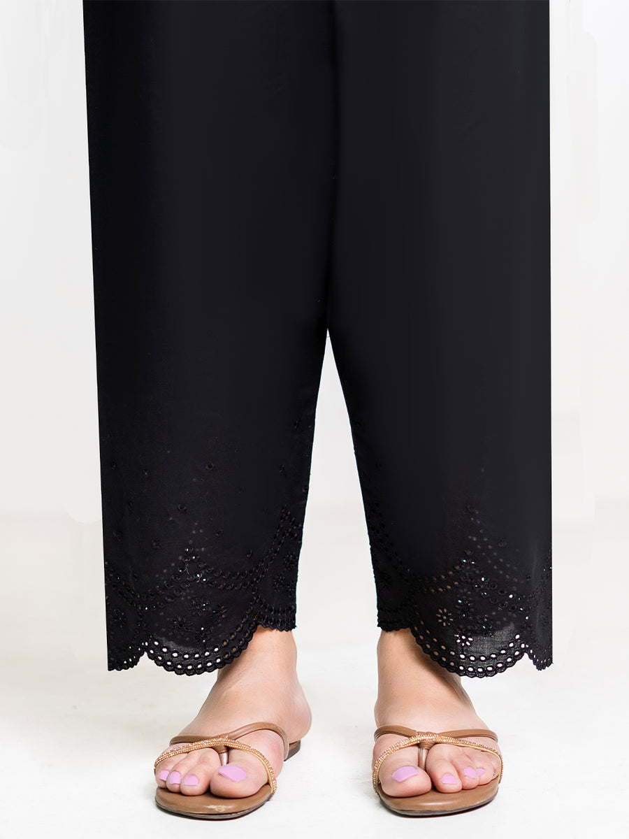 Chikan Kari Shalwar Black – Yards